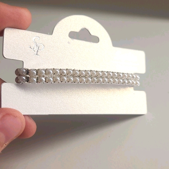 Lia Sophia | Jewelry | Sophia Collection Silver Pearls Bracelet | Poshmark
